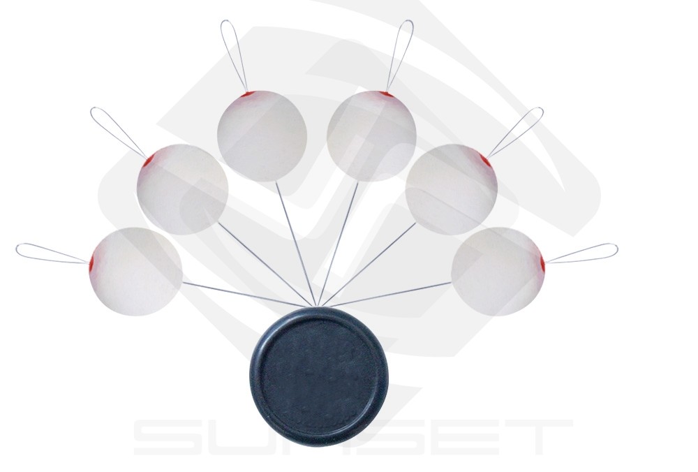 BLISTER FLOAT ROUND WHITE ST-D-125 8mm - Sunset Fishing